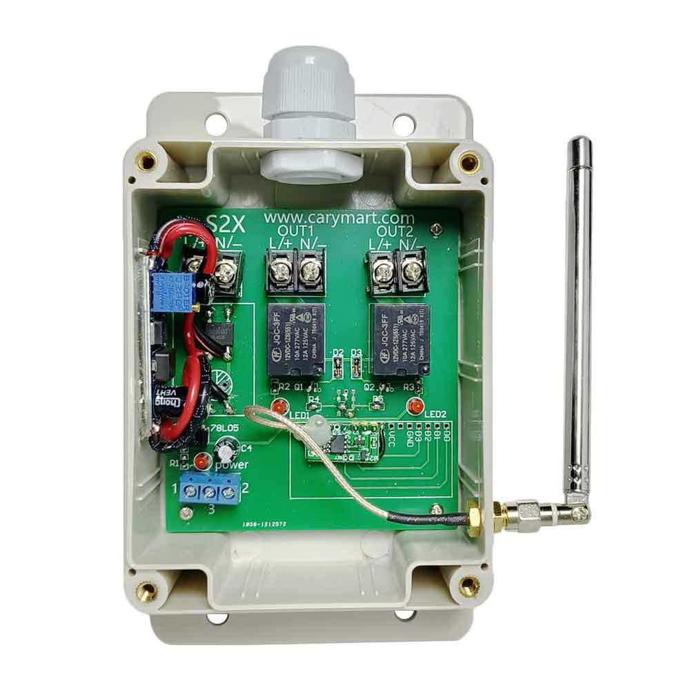 2-Kanal AC 12V 24V Funkschalter Empfänger mit 10A AC Ausgang ...